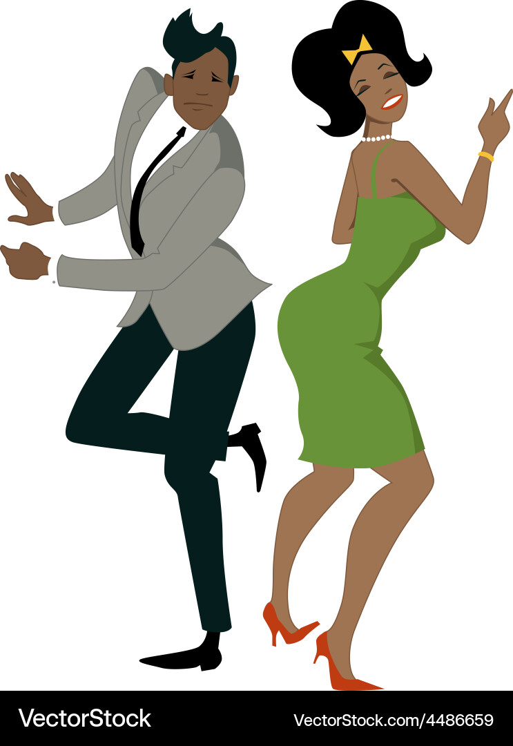 Twist dancers isolated on white Royalty Free Vector Image