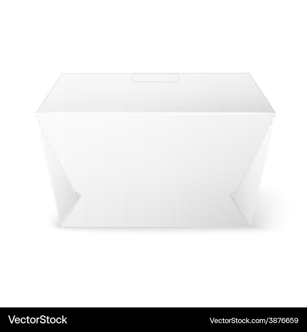 White product package box mock up template Vector Image