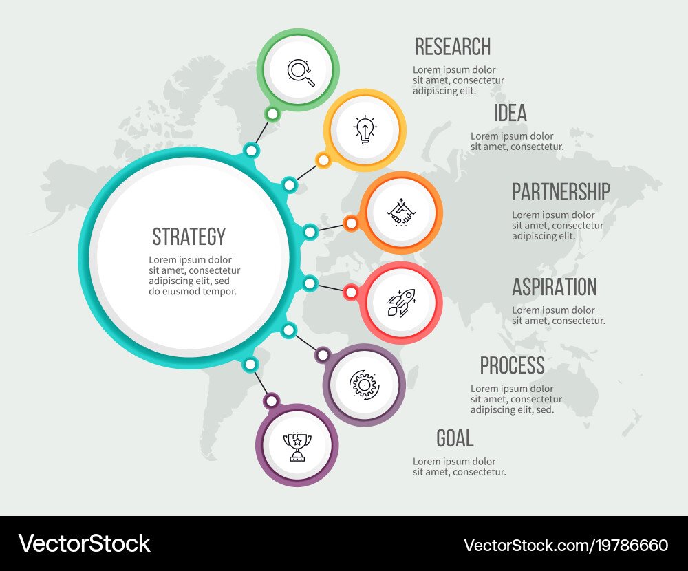 Business hierarchy infographic organization chart Vector Image