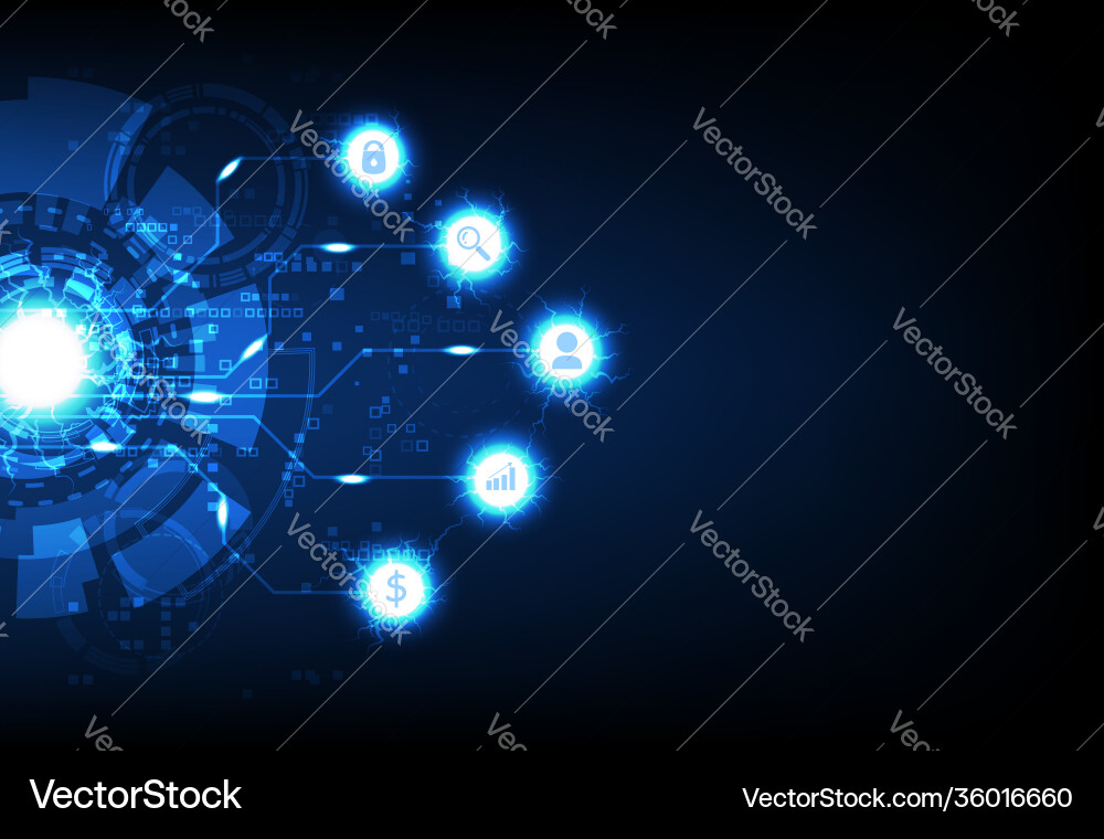 Business technology digital futuristic pixelate Vector Image
