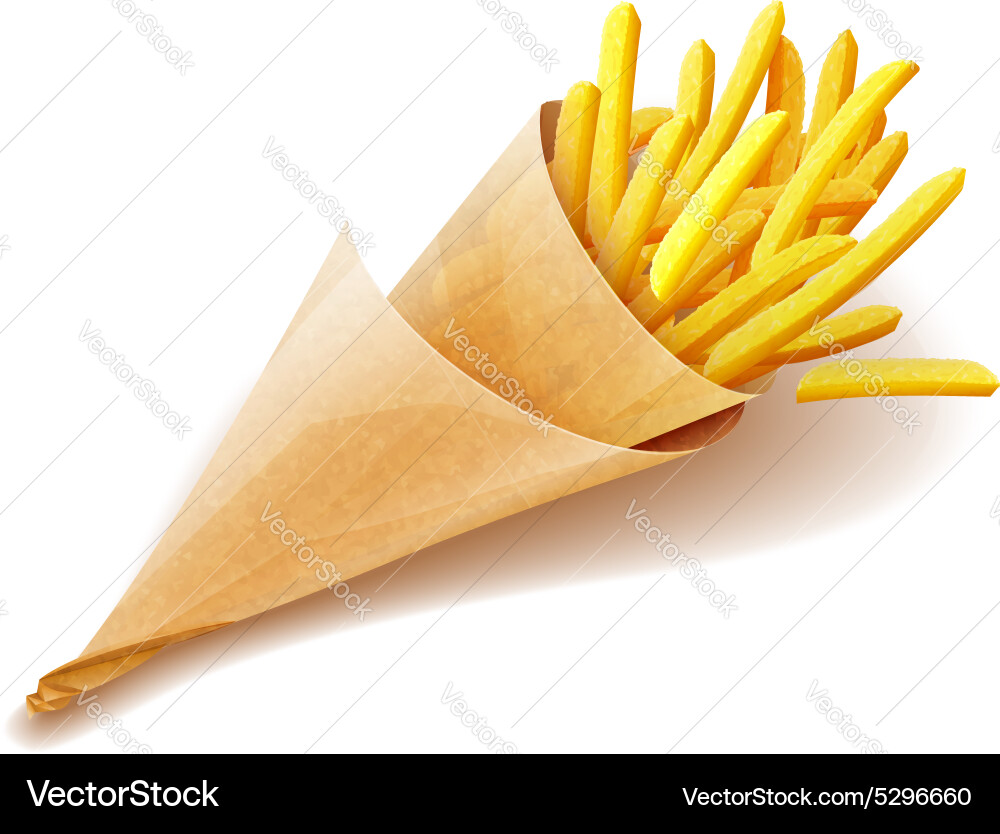 French fries potatoes Royalty Free Vector Image