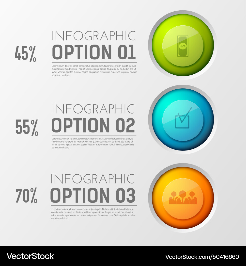Interactive buttons percentage background Vector Image