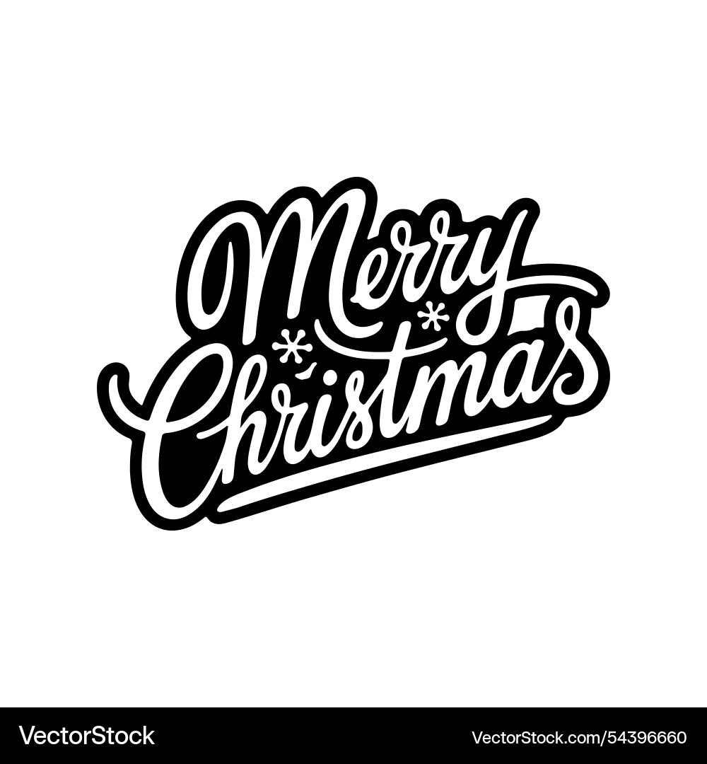 Merry christmas typography Royalty Free Vector Image