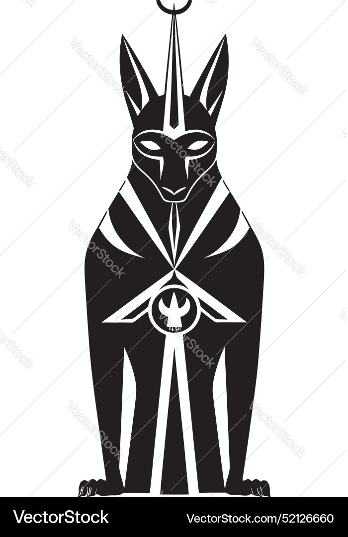 Modern mythological muse an abstract anubis icon Vector Image