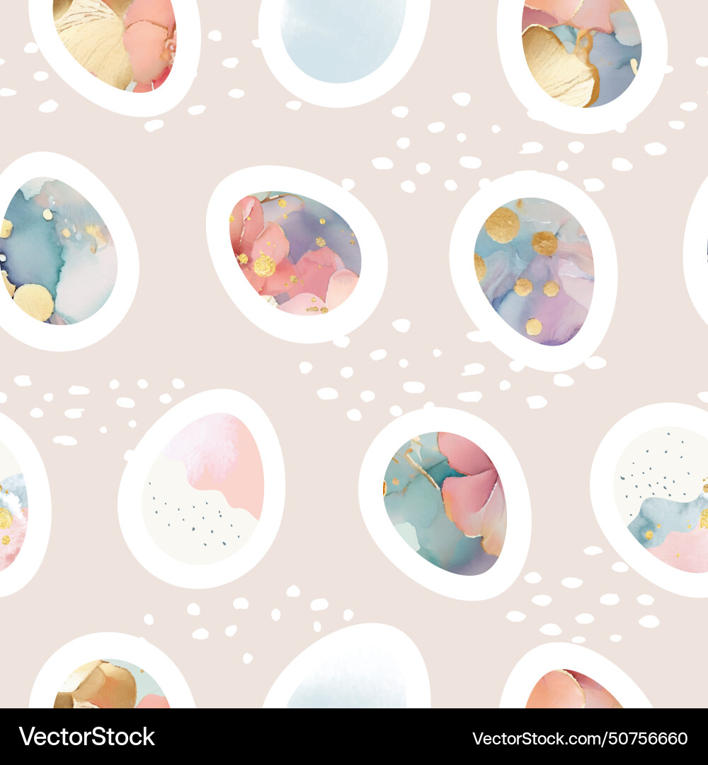 Seamless pattern with beautiful easter eggs Vector Image