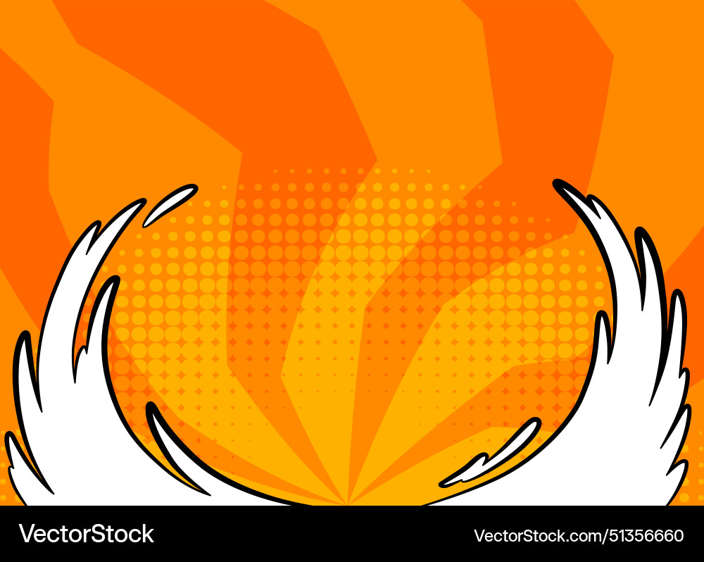 Sunset comic background bright pop art Royalty Free Vector