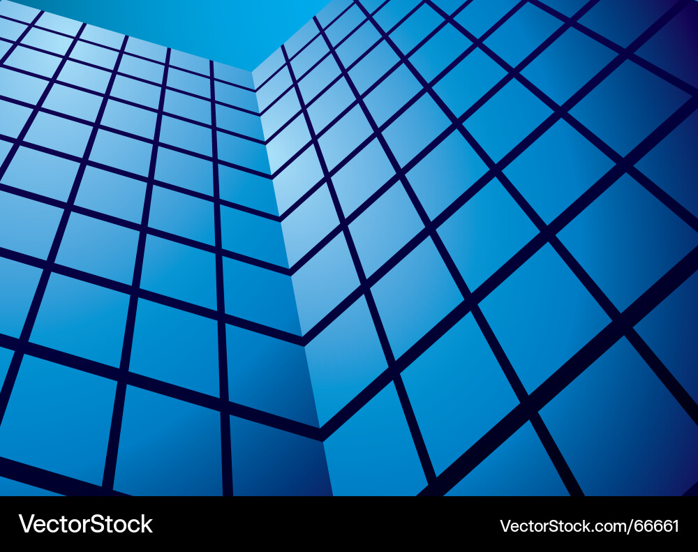 Abstract glass tower block Royalty Free Vector Image
