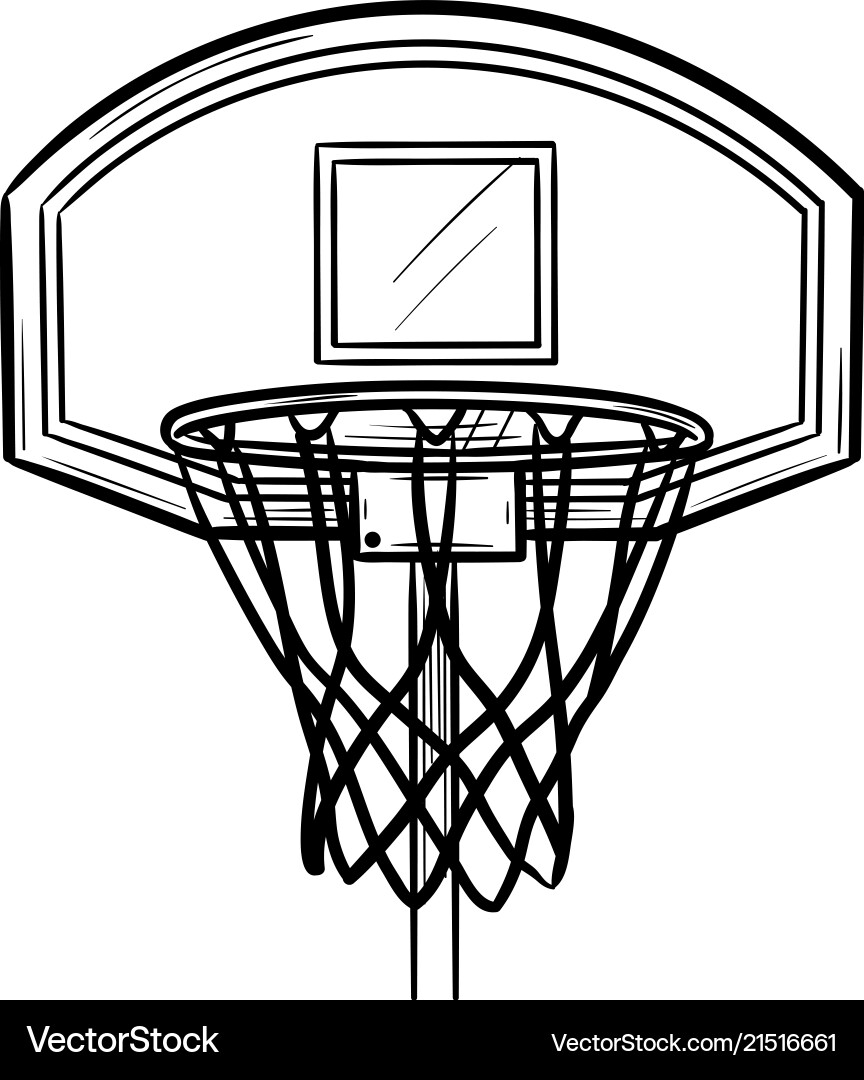 Basketball Hoop Doodle Royalty Free Vector Image