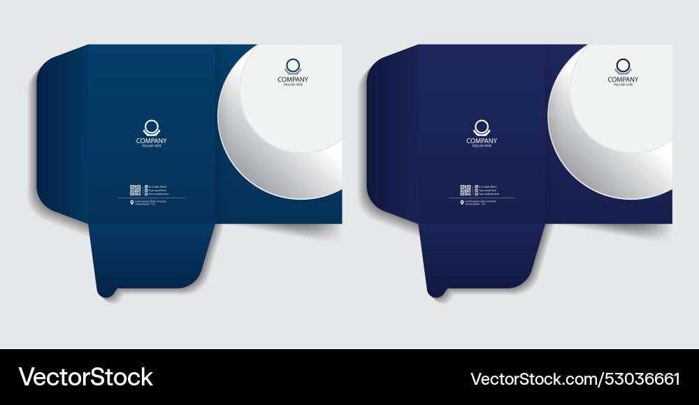 Company folder report cover template design Vector Image