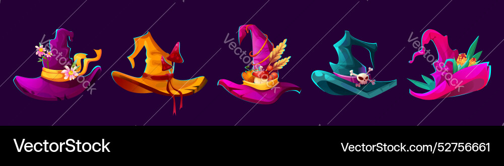 Magic fairytale fantasy witch cap Royalty Free Vector Image