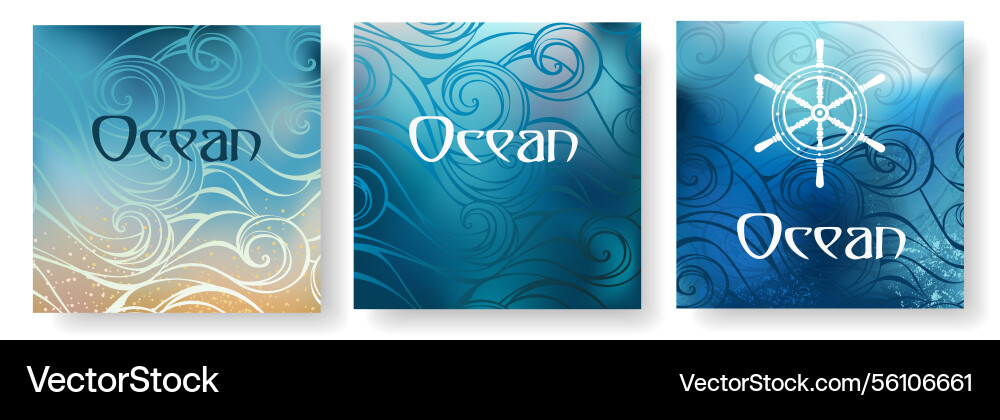 Ocean flyer design Royalty Free Vector Image - VectorStock