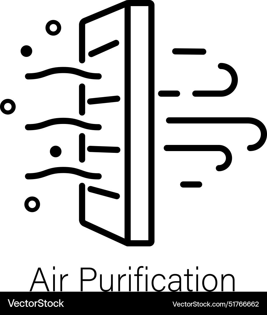 Air purification Royalty Free Vector Image - VectorStock