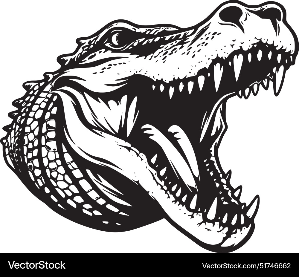 Alligator - minimalist and flat logo Royalty Free Vector