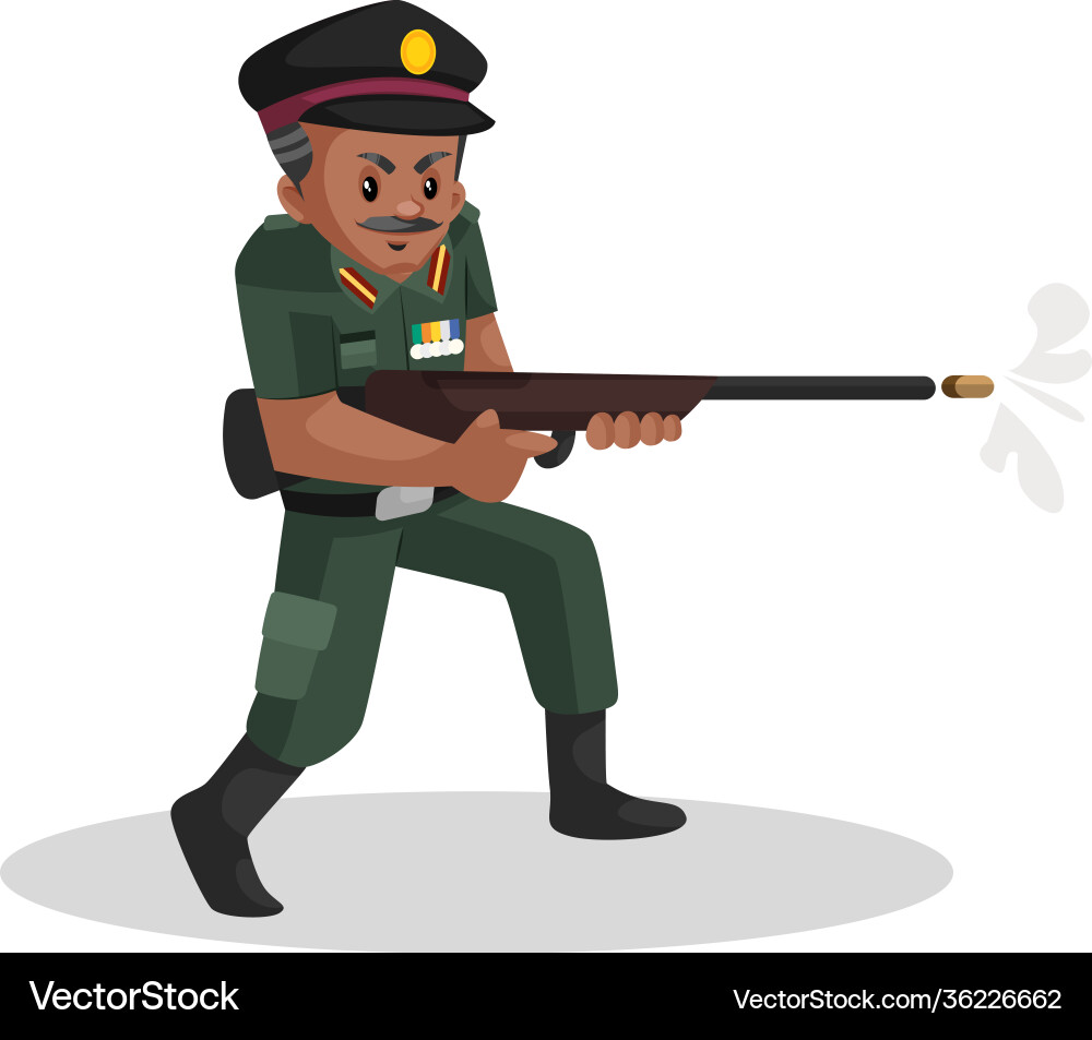 Army man cartoon Royalty Free Vector Image - VectorStock