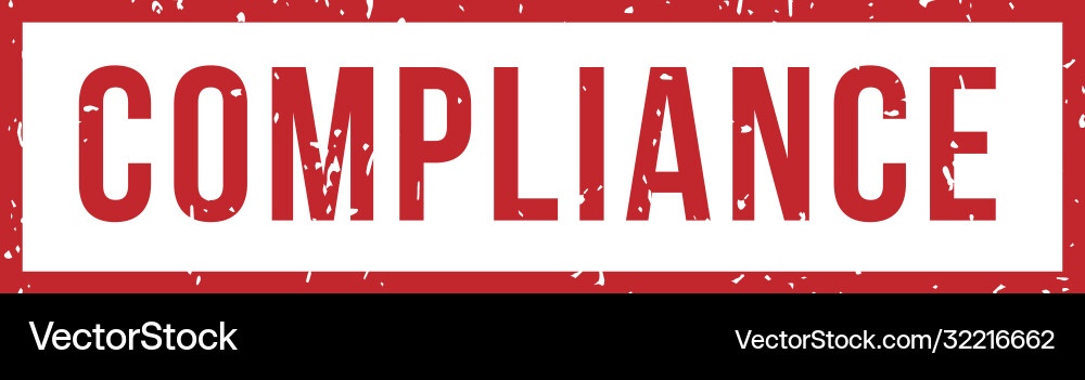 Compliance Red Rubber Stamp Royalty Free Vector Image