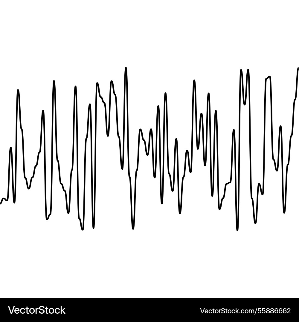 Dynamic heartbeat pulse on black background Vector Image