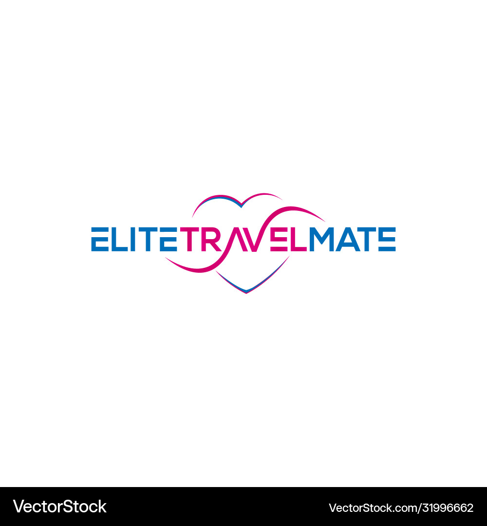 Elite travel mate logo template Royalty Free Vector Image