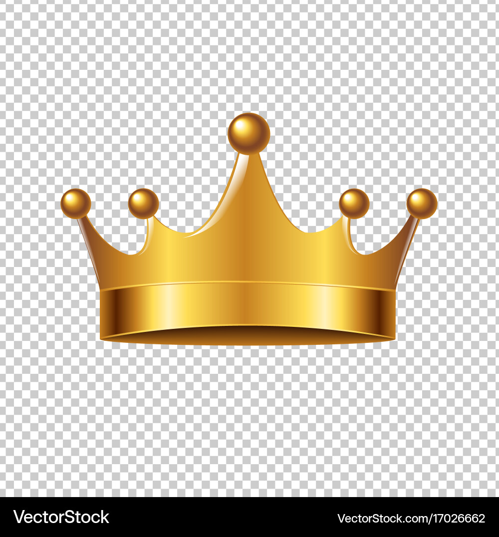 Golden crown Royalty Free Vector Image - VectorStock