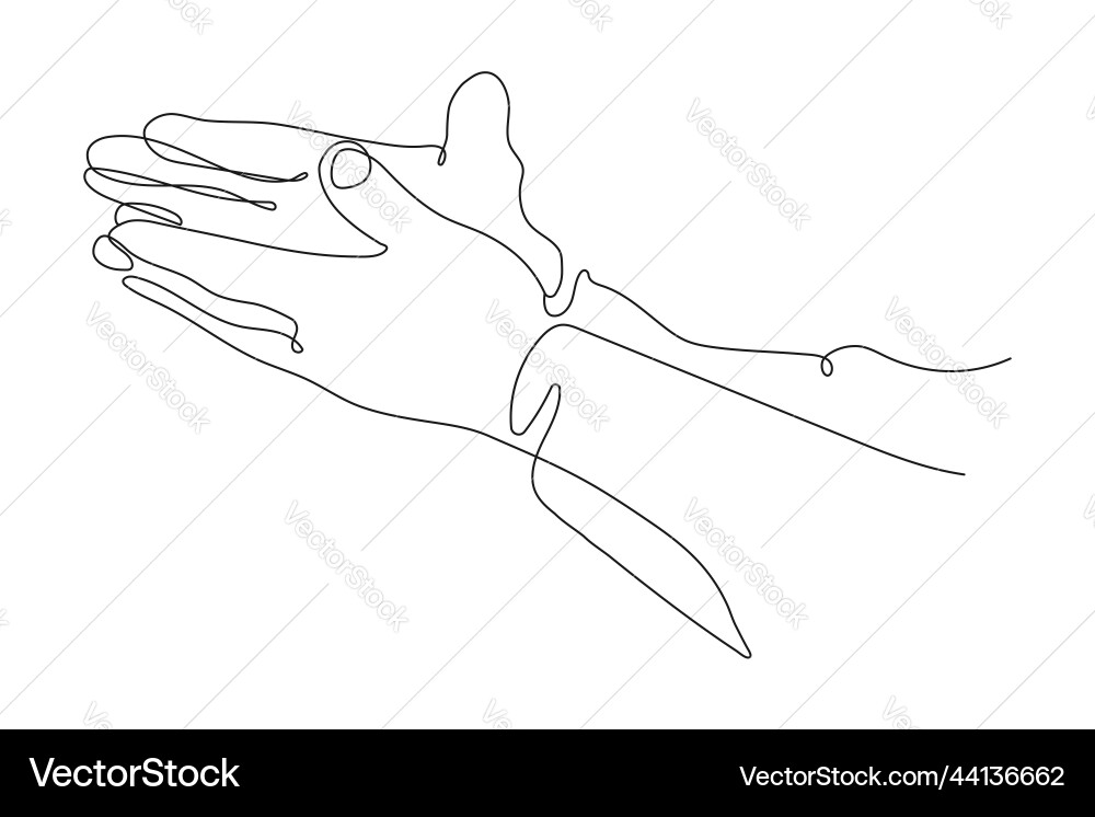 Hands in Line Art - Applause Royalty Free Vector Image