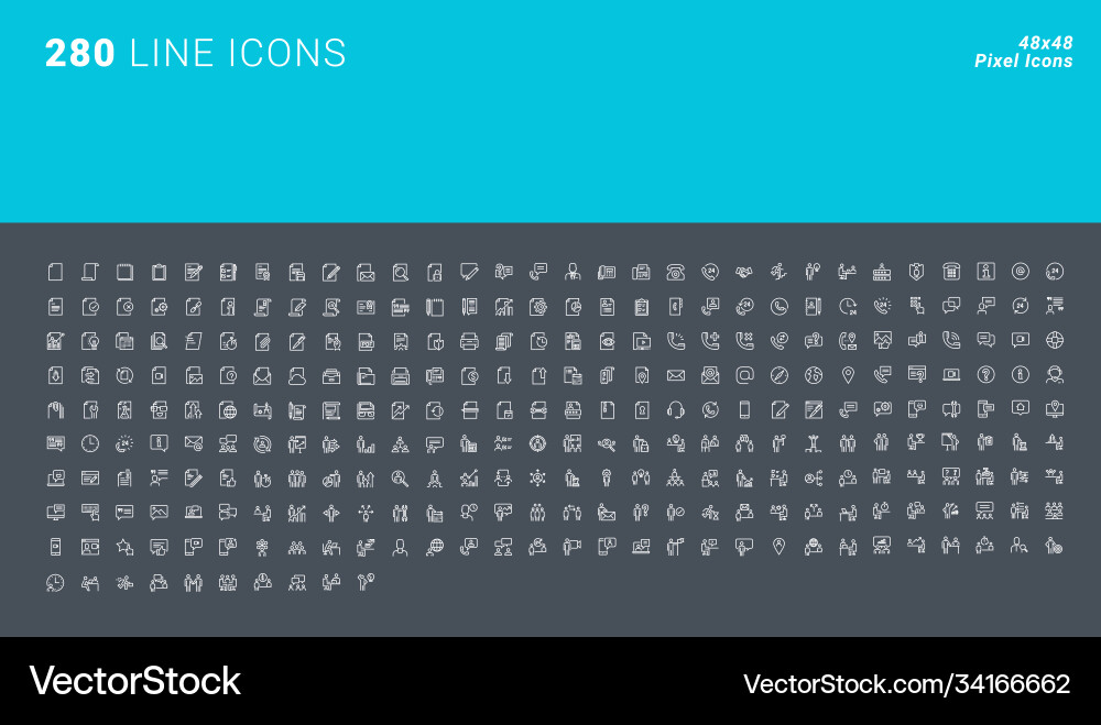 Pixel perfect icon set Royalty Free Vector Image