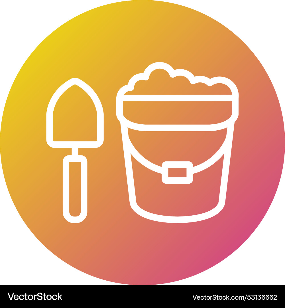 Sand bucket icon design Royalty Free Vector Image