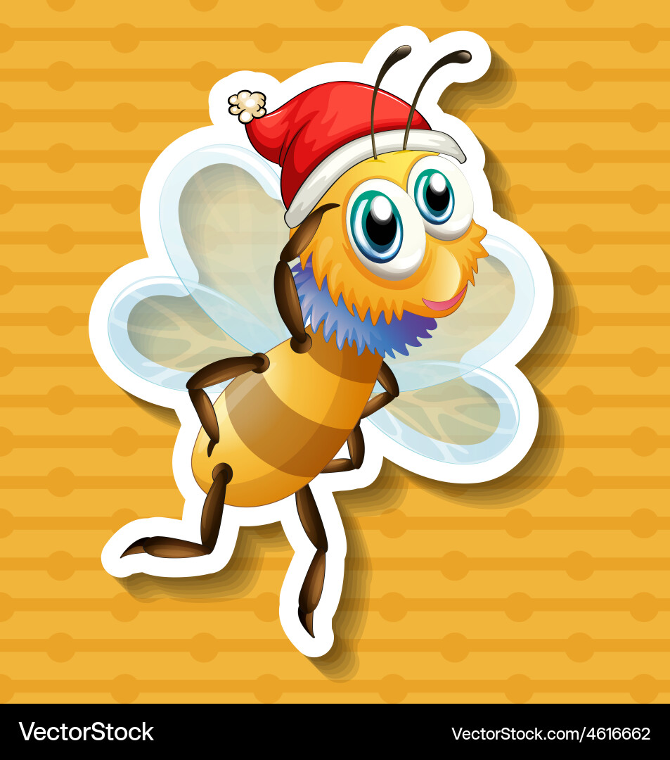 Single bee Royalty Free Vector Image - VectorStock