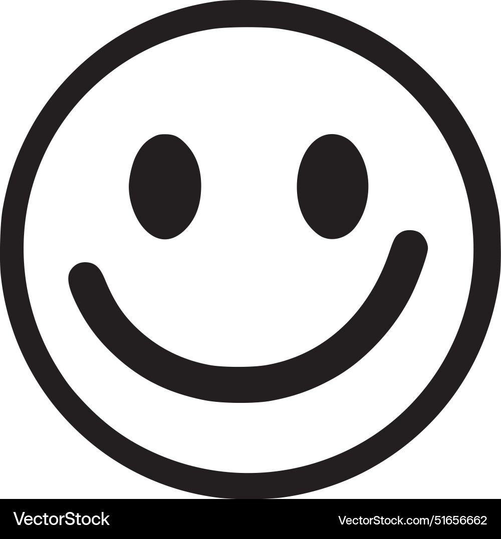 Smiley face - minimalist and simple silhouette Vector Image