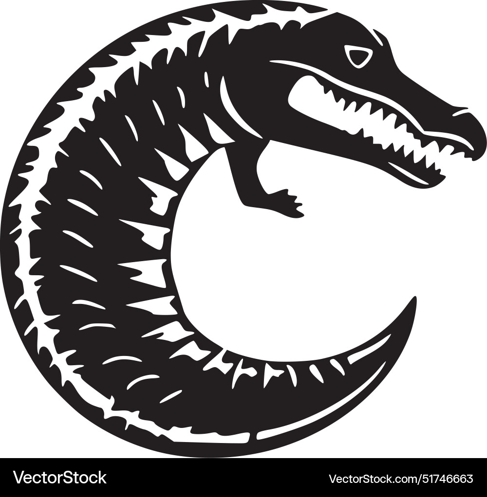 Alligator - minimalist and simple silhouette Vector Image