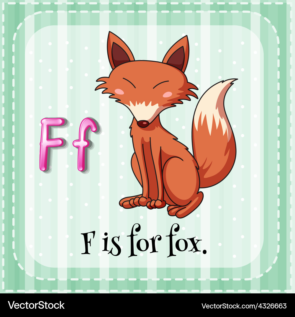 Alphabet f Royalty Free Vector Image - VectorStock