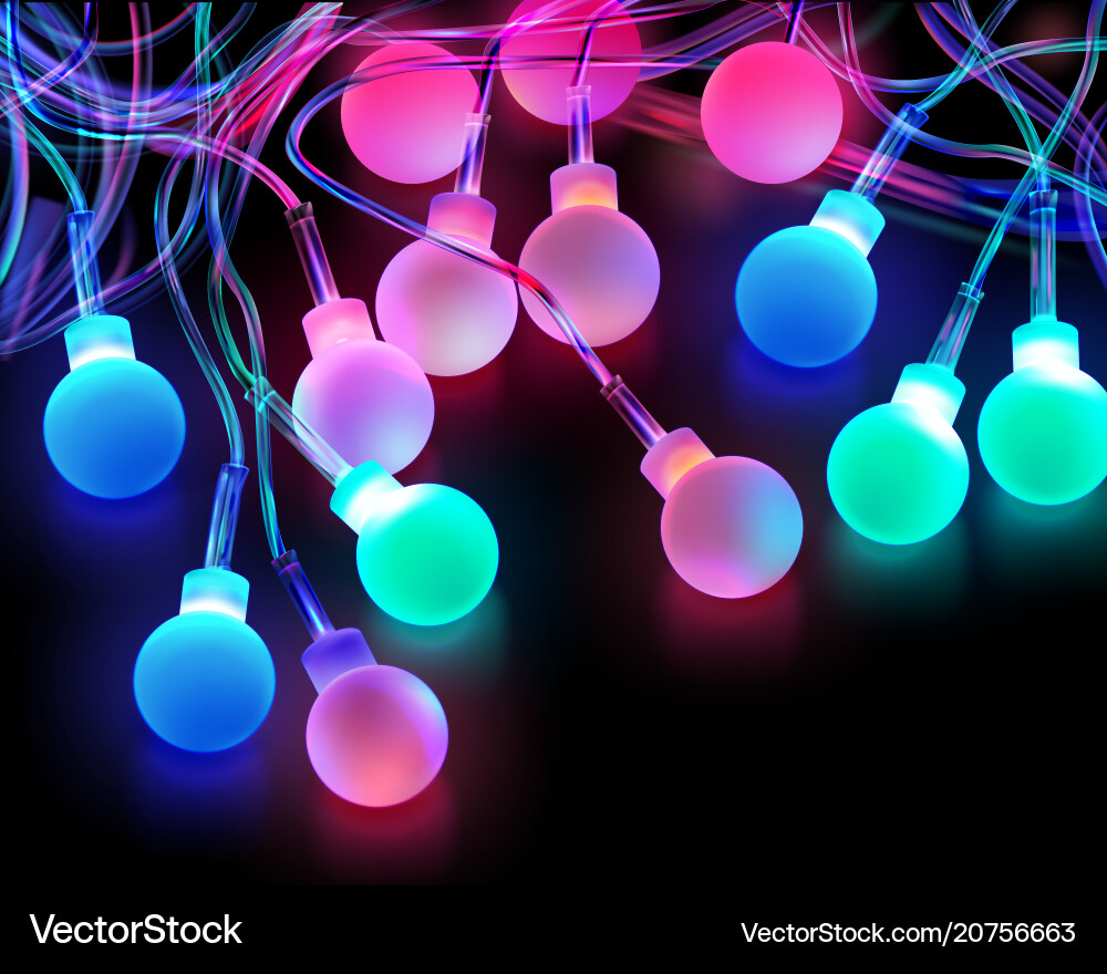 Colored light bulbs Royalty Free Vector Image - VectorStock