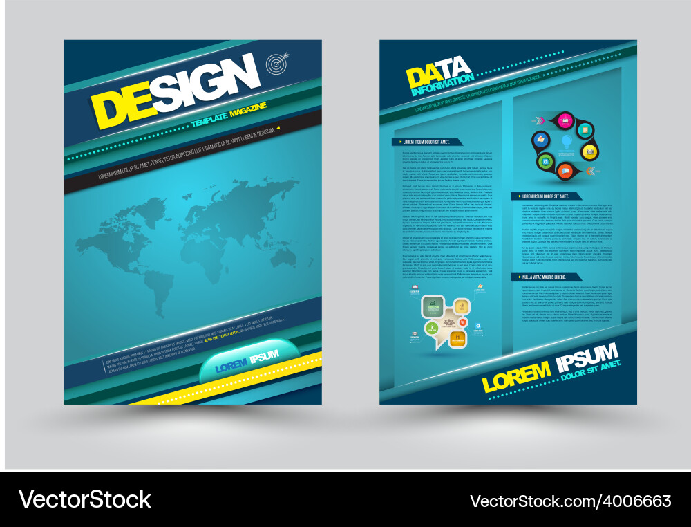 Design page template modern style Royalty Free Vector Image