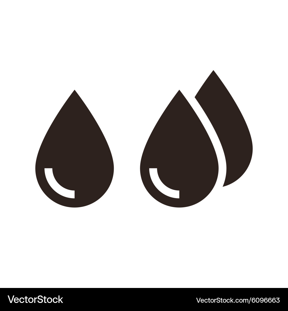 Drop-Symbol-Set Lizenzfreies Vektorbild - VectorStock