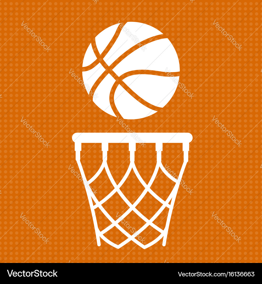 Flat basketball background Royalty Free Vector Image