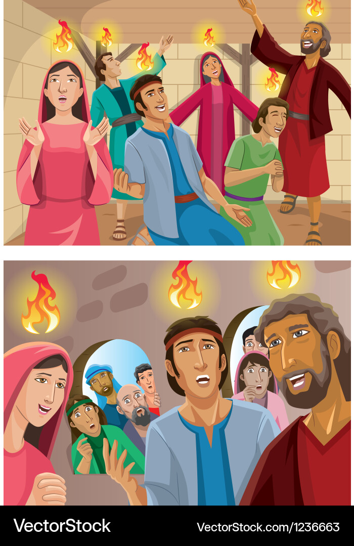 Holy Spirit Gathering Royalty Free Vector Image