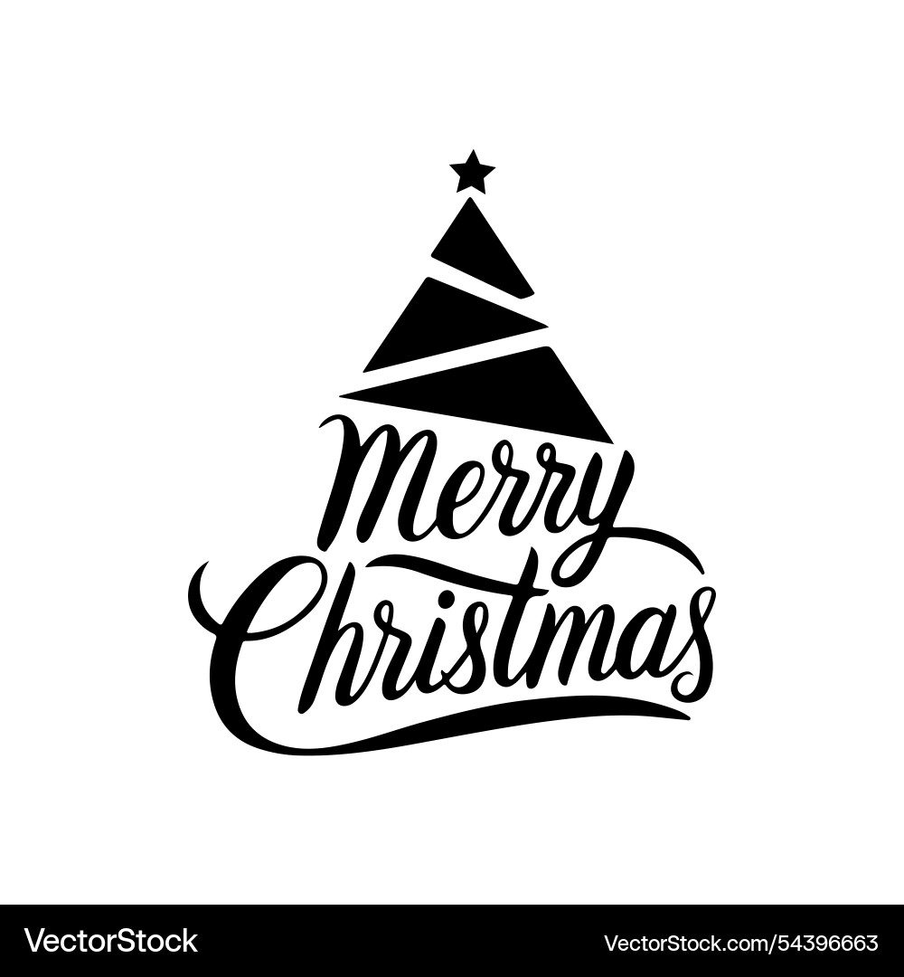 Merry christmas typography Royalty Free Vector Image