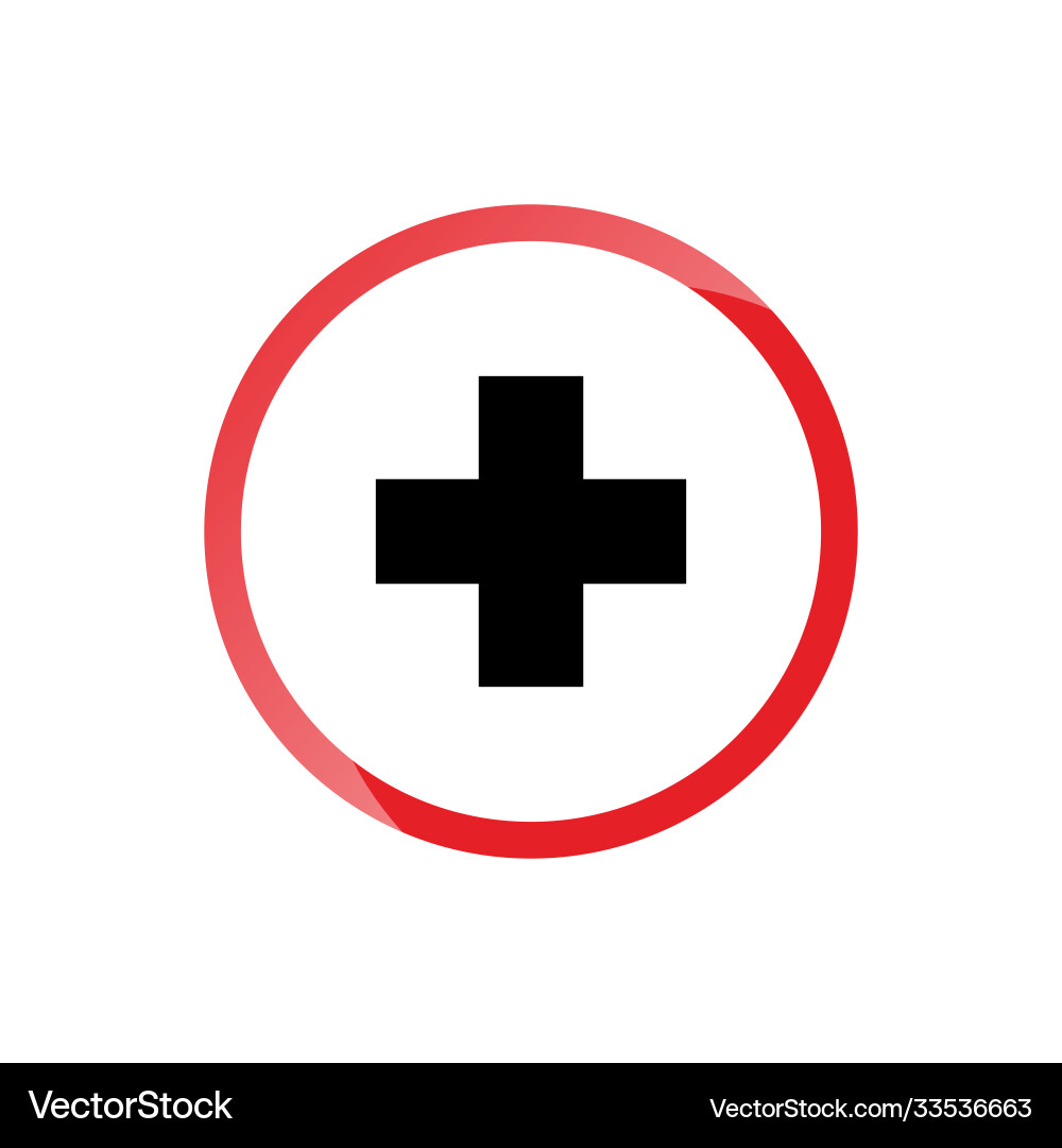 Red Emergency Directional Sign Royalty Free Vector Image