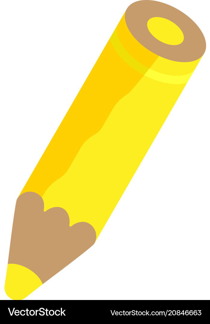 Yellow pencil Royalty Free Vector Image - VectorStock