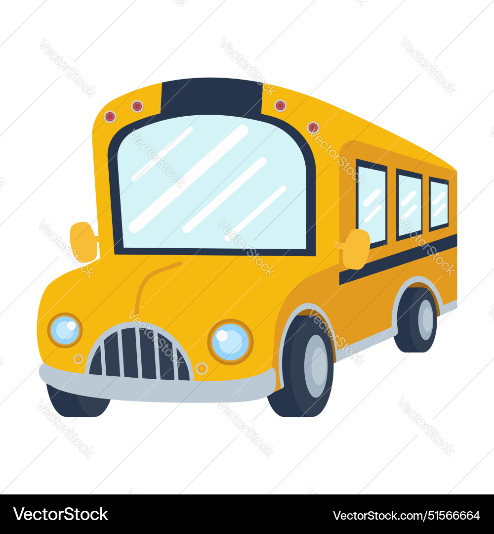 A yellow school bus Royalty Free Vector Image - VectorStock