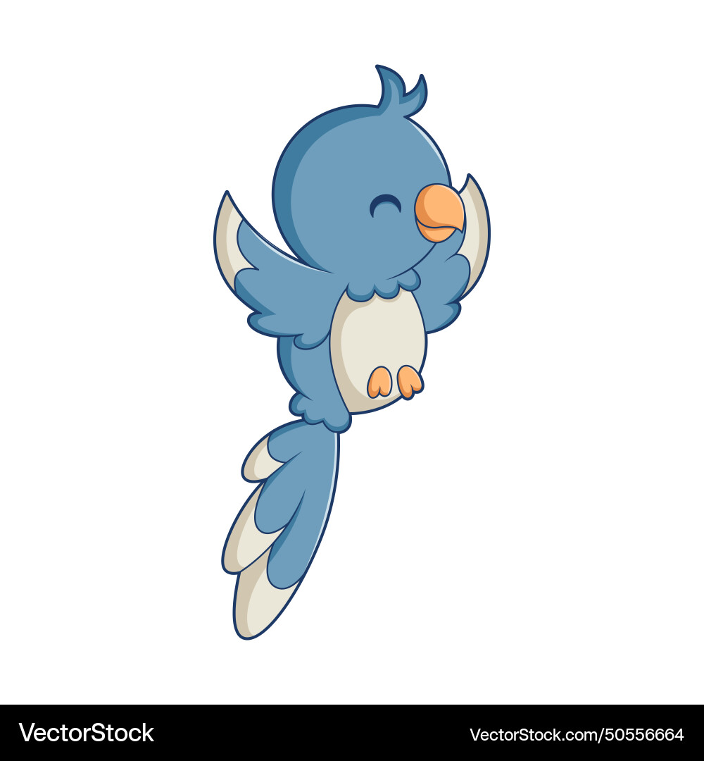 Cute bird character design Royalty Free Vector Image