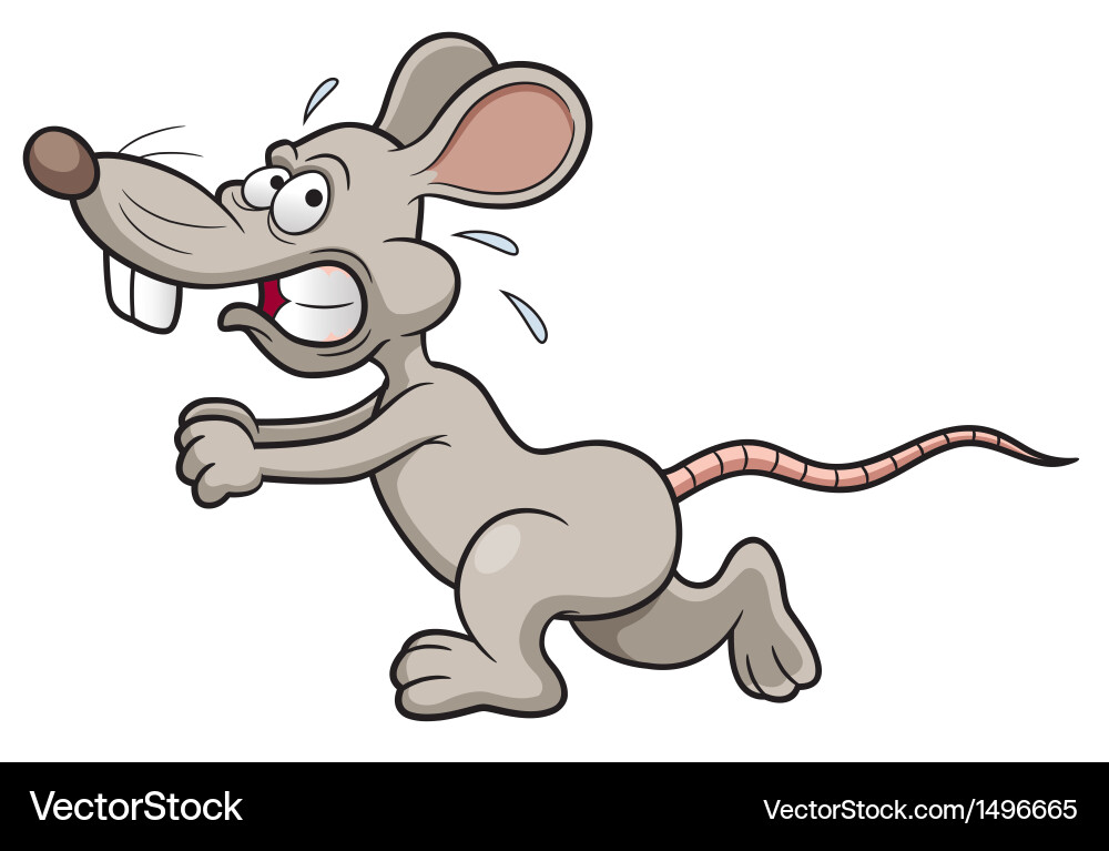 Cartoon Rat Running Royalty Free Vector Image - VectorStock