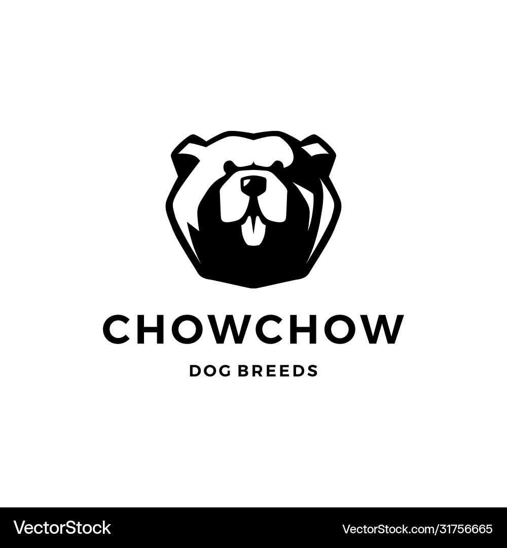 Chow dog logo icon Royalty Free Vector Image - VectorStock