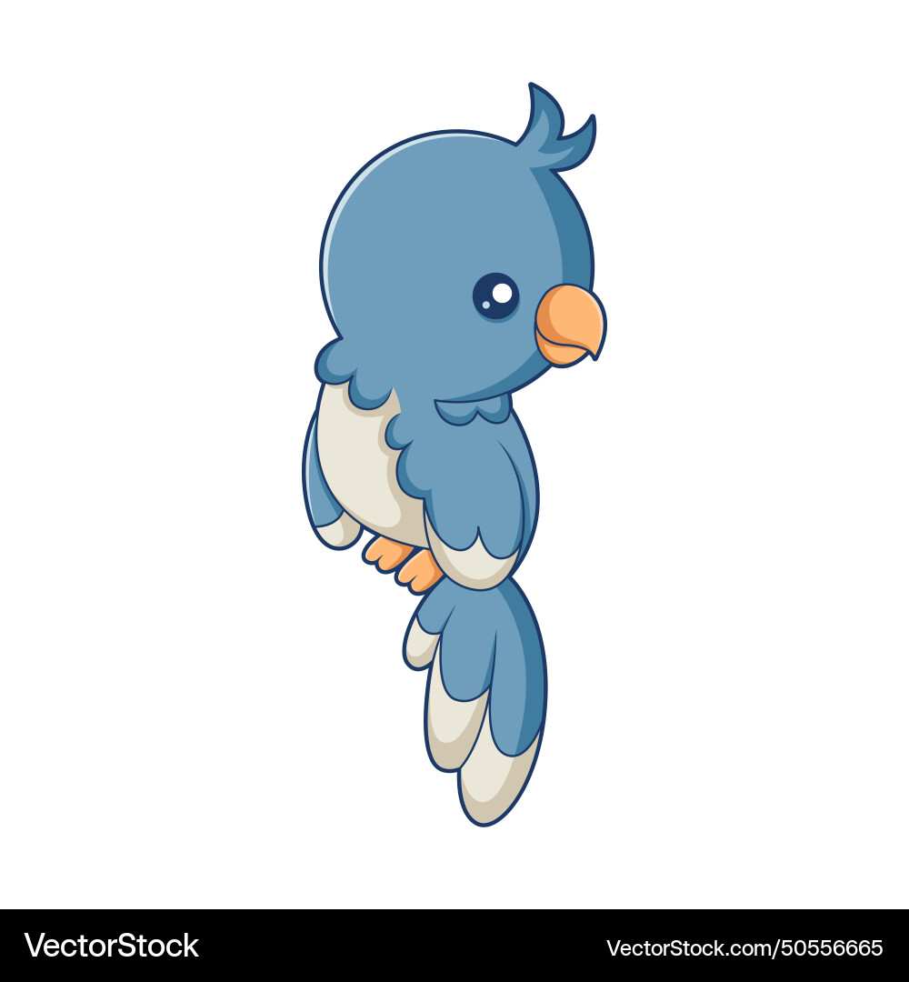 Cute bird character design Royalty Free Vector Image
