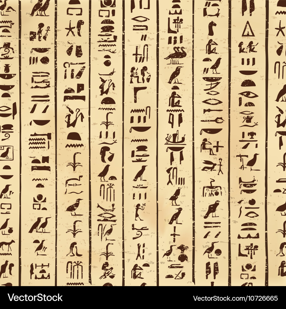 Egyptian hieroglyphs Royalty Free Vector Image