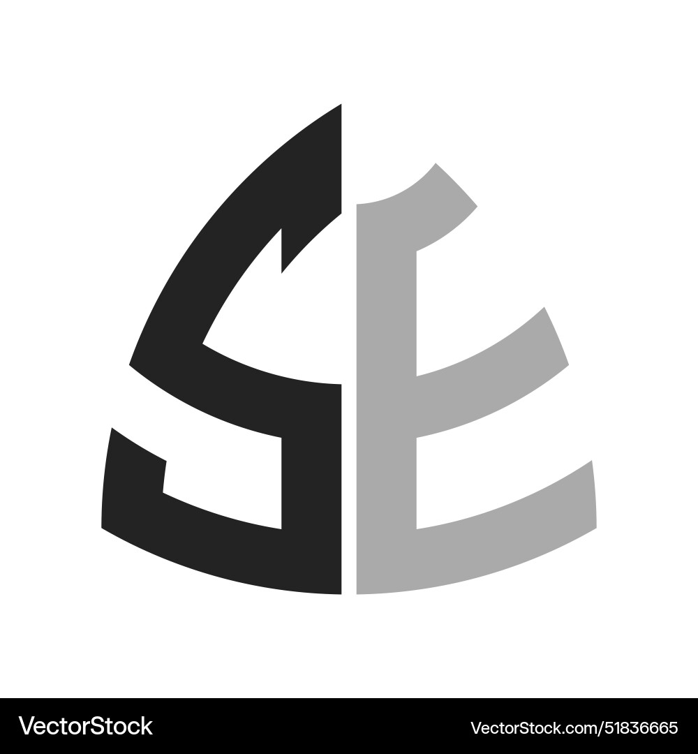 Modern creative se logo design letter se icon for Vector Image