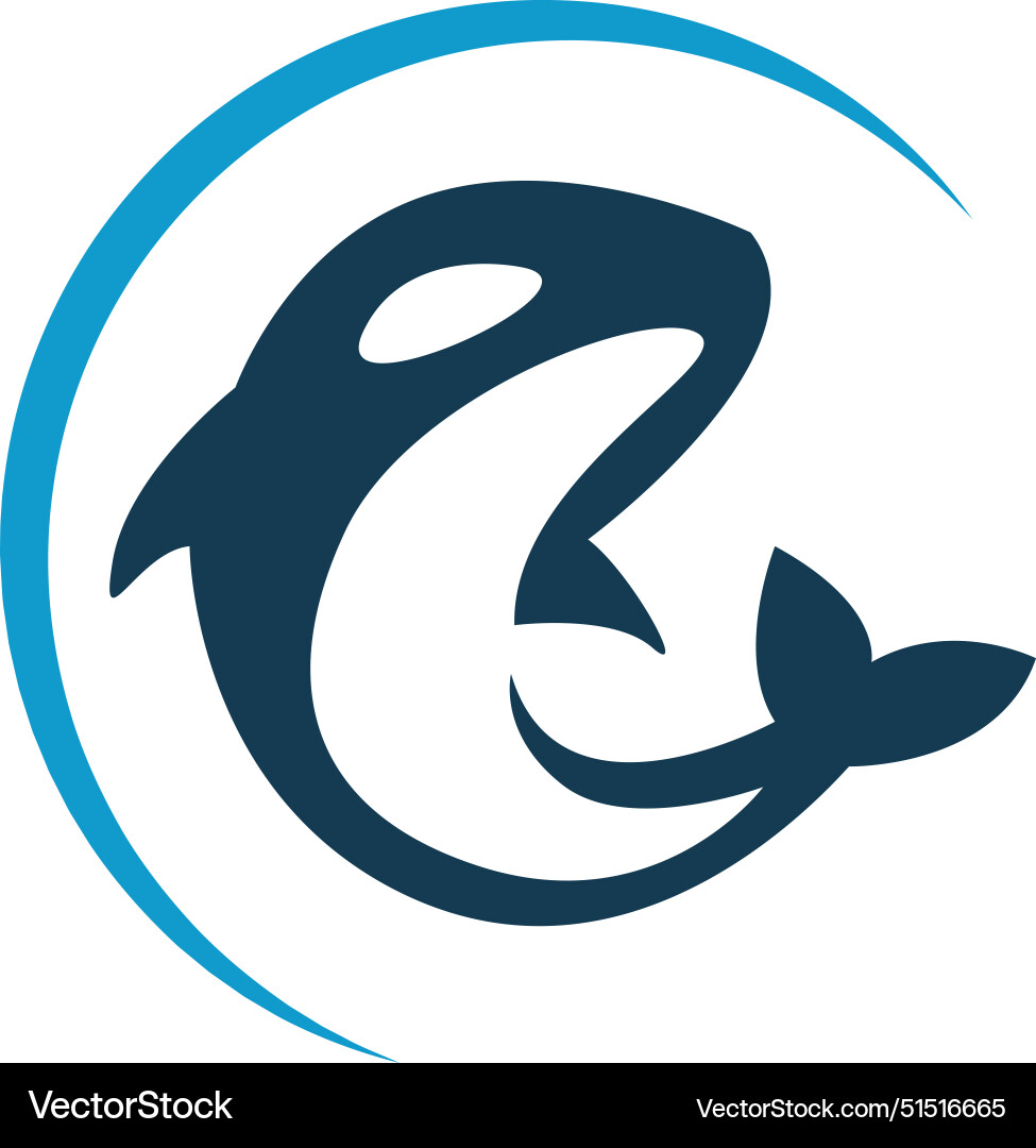 Orca whale icon logo design Royalty Free Vector Image