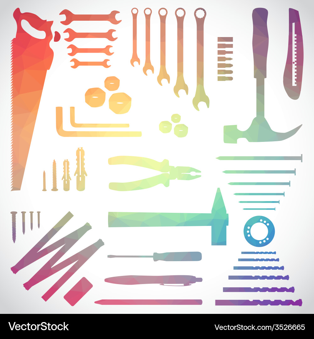 Polygon tools Royalty Free Vector Image - VectorStock