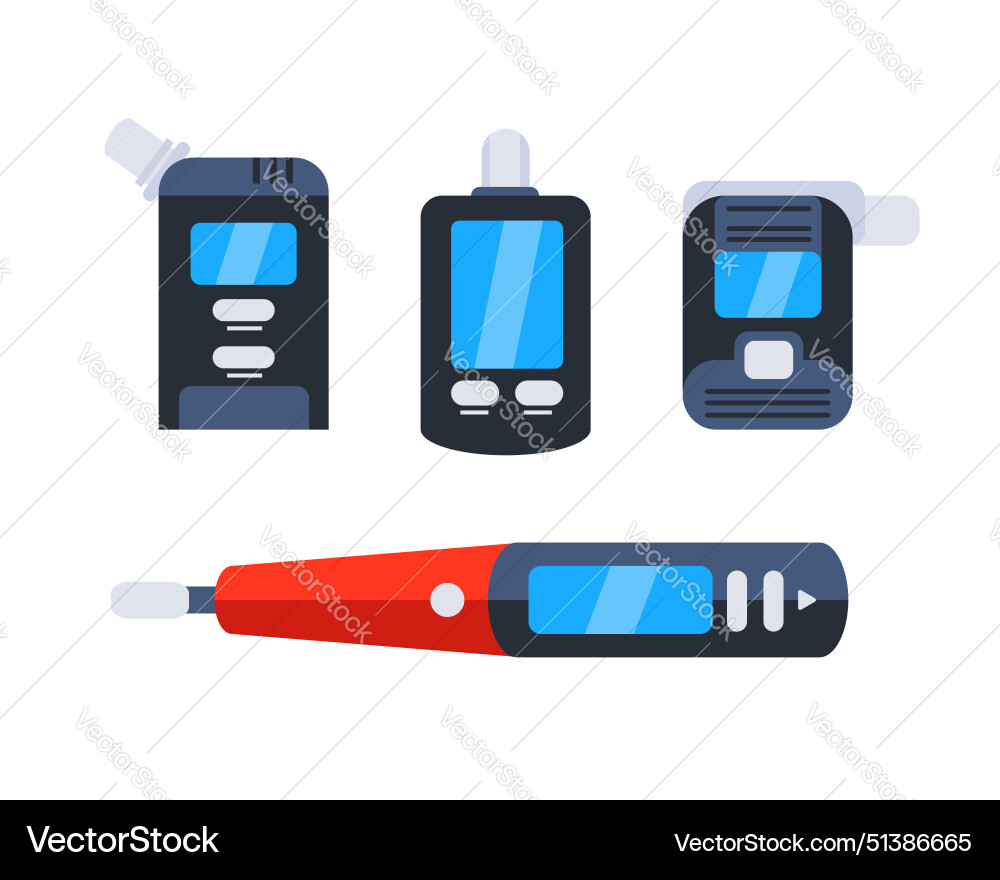 Portable breathalyzer device for determining Vector Image