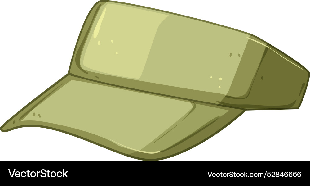 Sunshade visor cap cartoon Royalty Free Vector Image