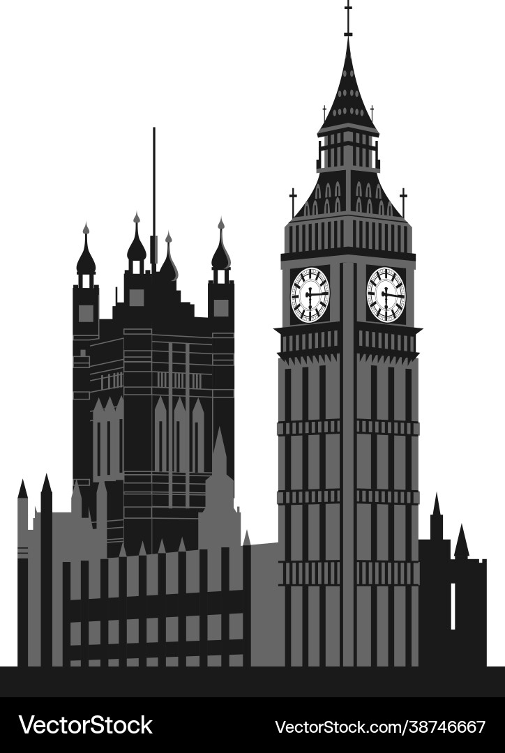 Big ben Royalty Free Vector Image - VectorStock