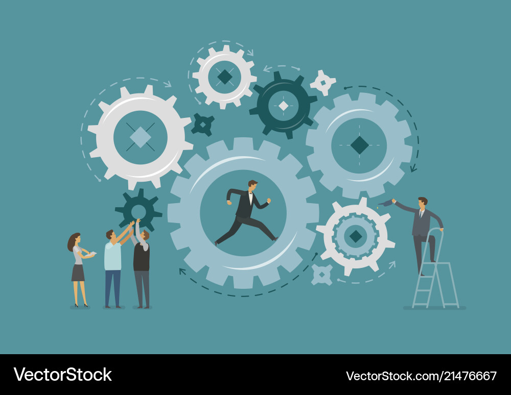 Business infographic teamwork collaboration Vector Image